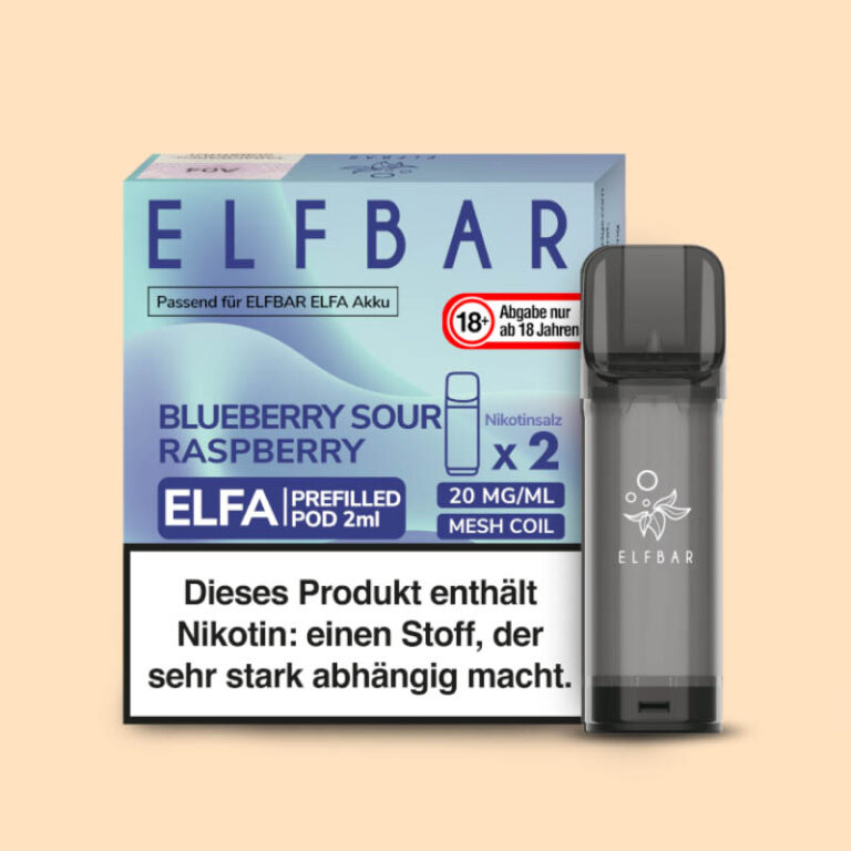 ELFBAR ELFA BLUEBERRY SOUR RASPBERRY Pods (2 Stk.) kaufen für 7,59 ...